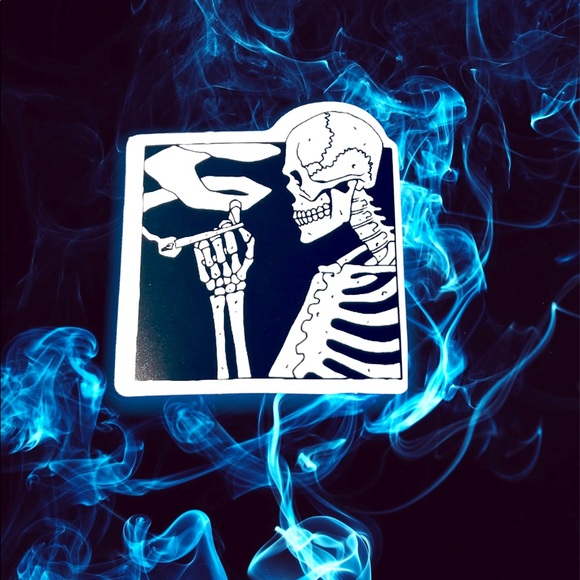 Wall Decor | Deep Thoughts Skeleton Spooky Scary Creepy Cool Sticker ...